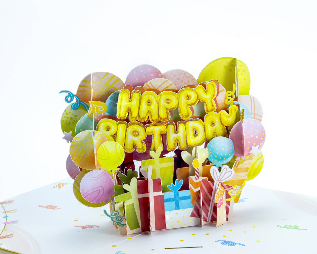 Happy Birthday Giftboxes & Balloons - Birthday | Anniversary – WOW Pop ...
