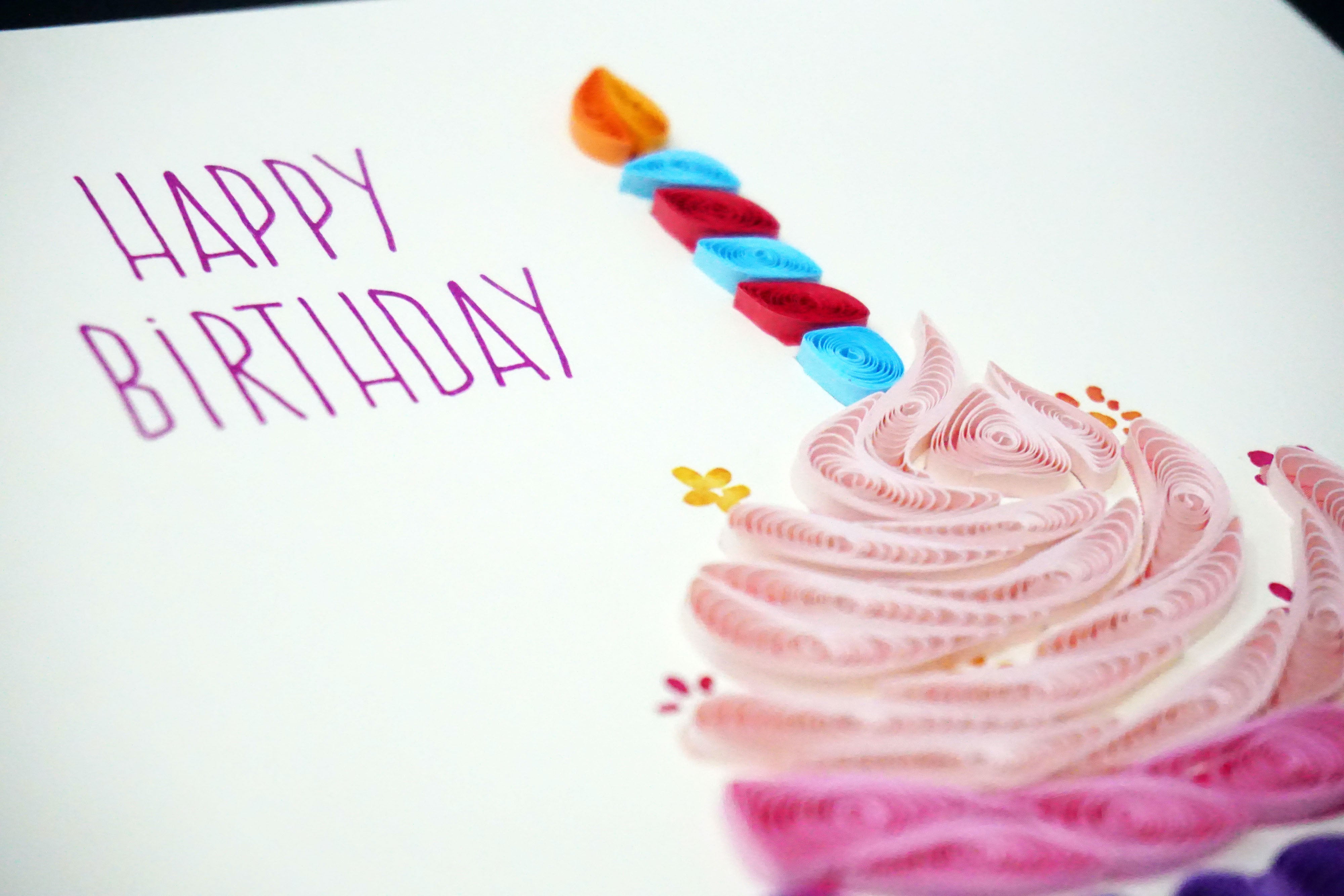 Birthday Cupcake Quilling Card – WOW Pop Up Card