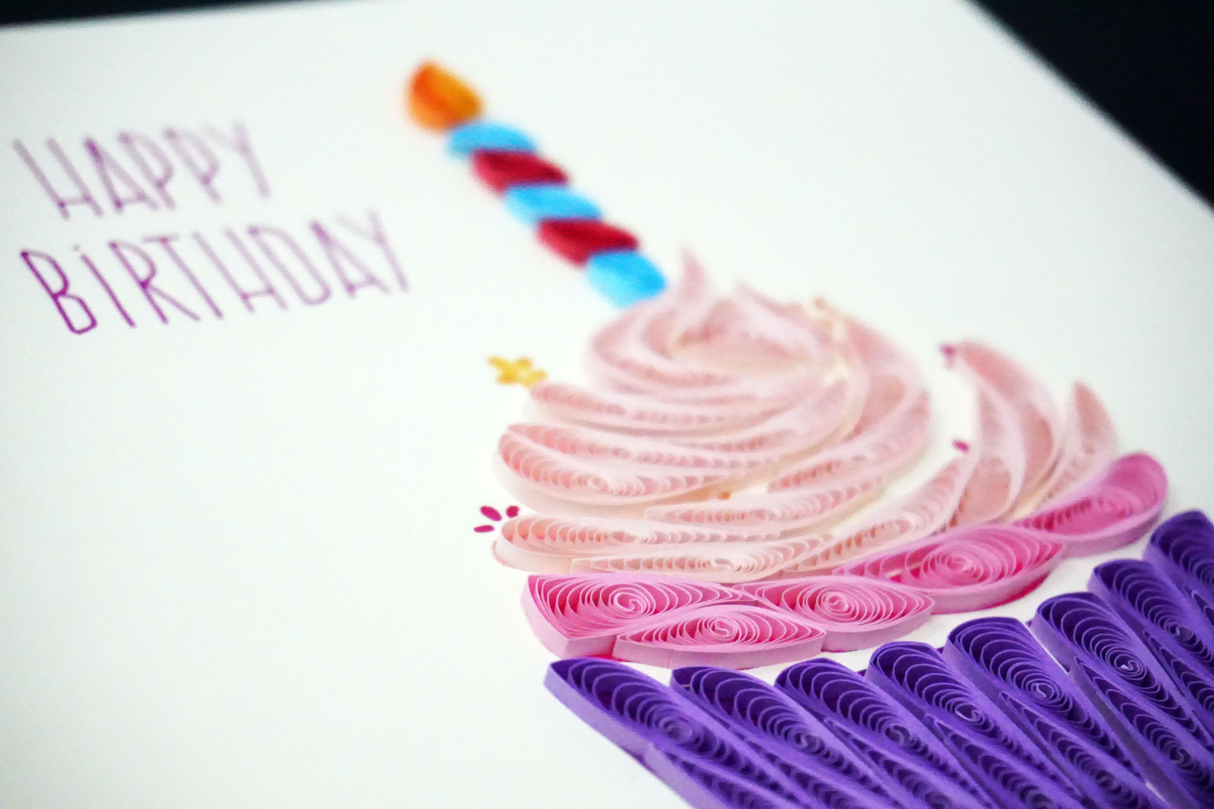 Birthday Cupcake Quilling Card – WOW Pop Up Card