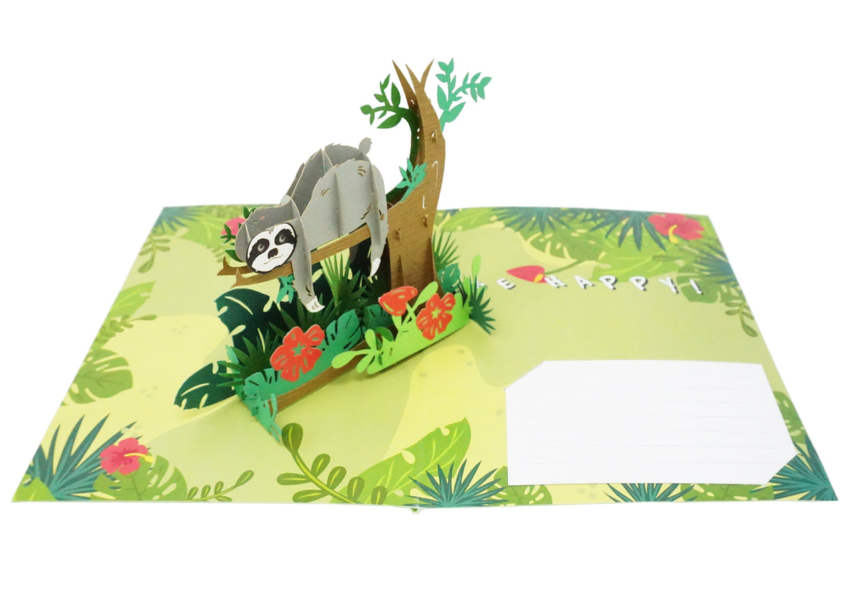 Fun Sloth Don't Hurry - 3D Pop Up Card – WOW Pop Up Card