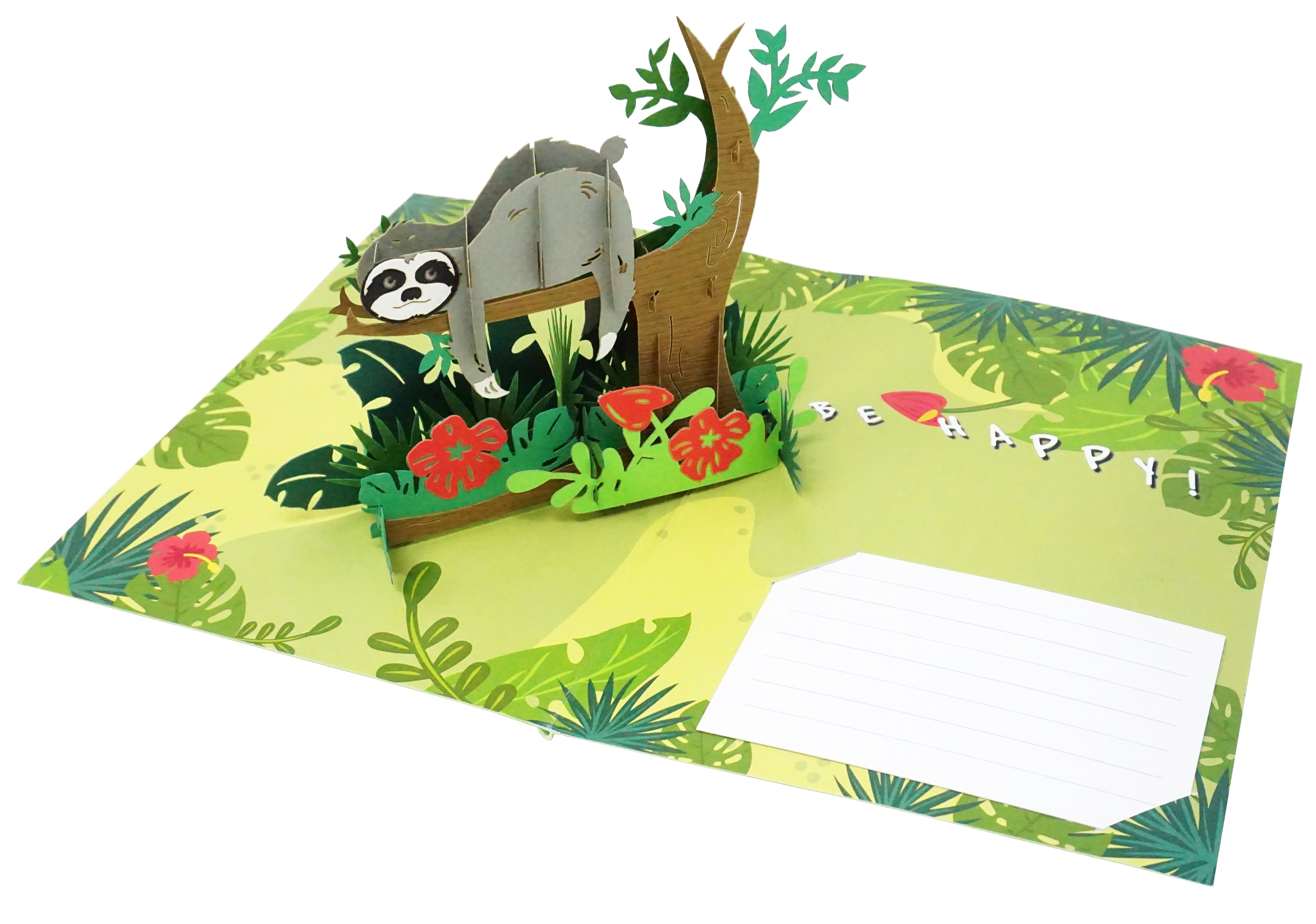 Fun Sloth Don't Hurry - 3D Pop Up Card – WOW Pop Up Card