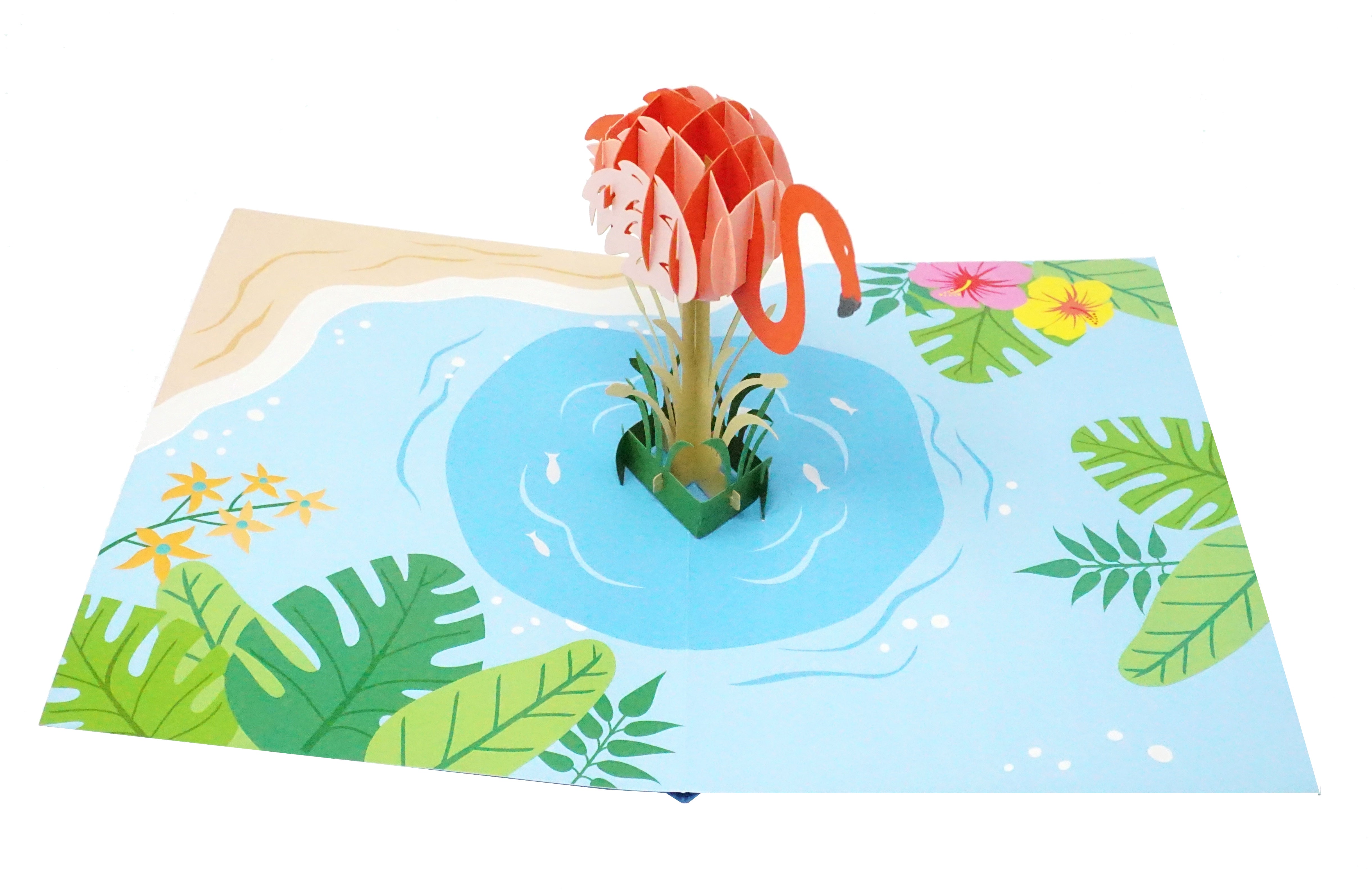 Flamingo - WOW 3D Color Pop Up Card – WOW Pop Up Card