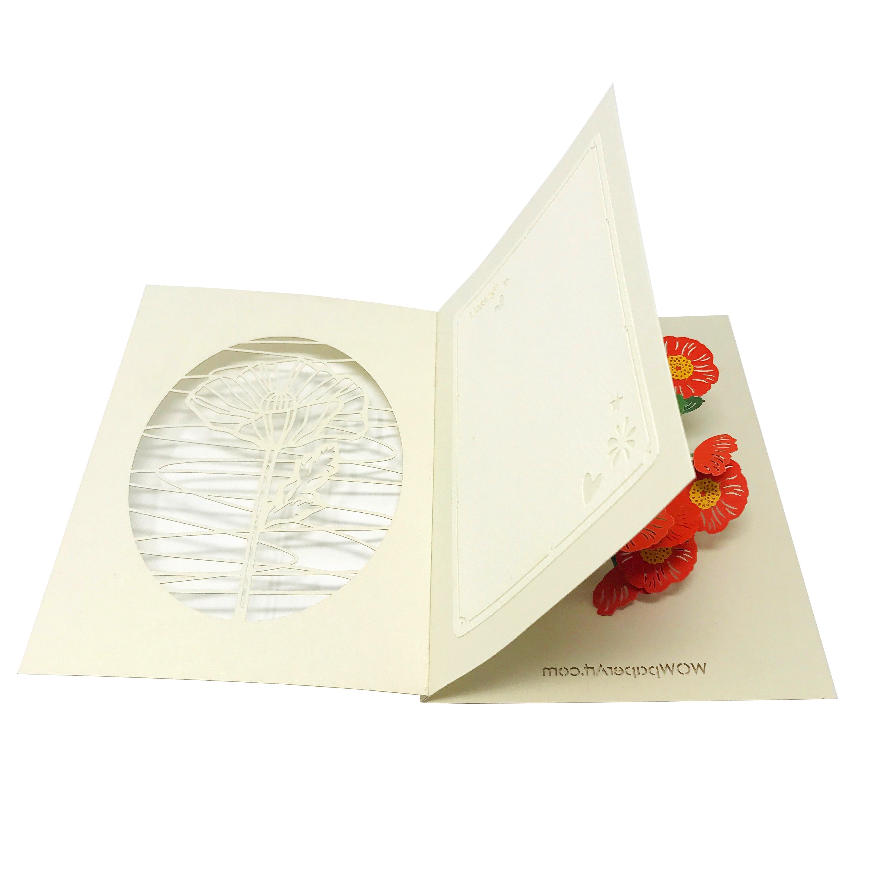 Wow Poppy Flower - 3D Pop Up Greeting Card – WOW Pop Up Card