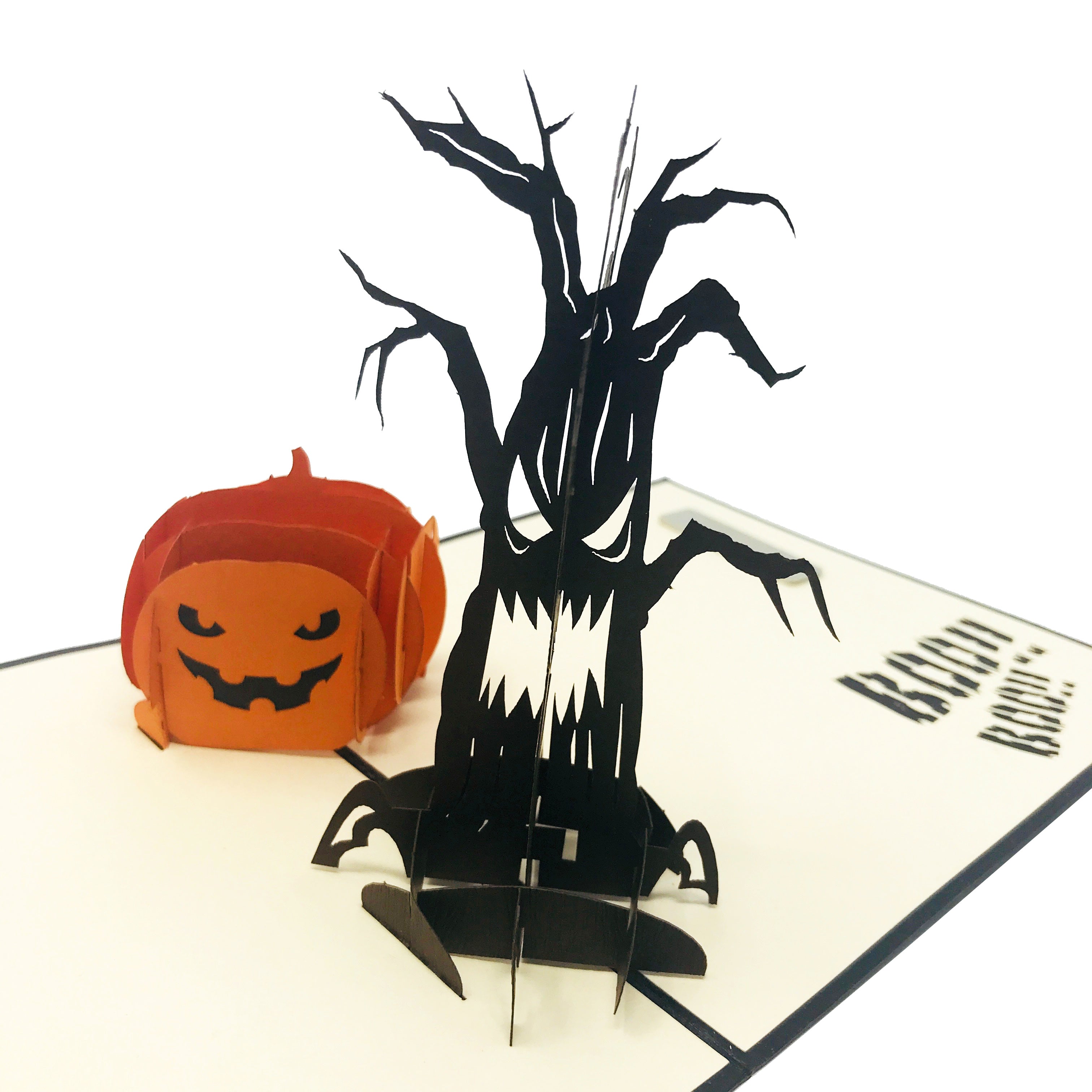 Halloween Pumpkin Spooky Tree - Pop Up Card – WOW Pop Up Card
