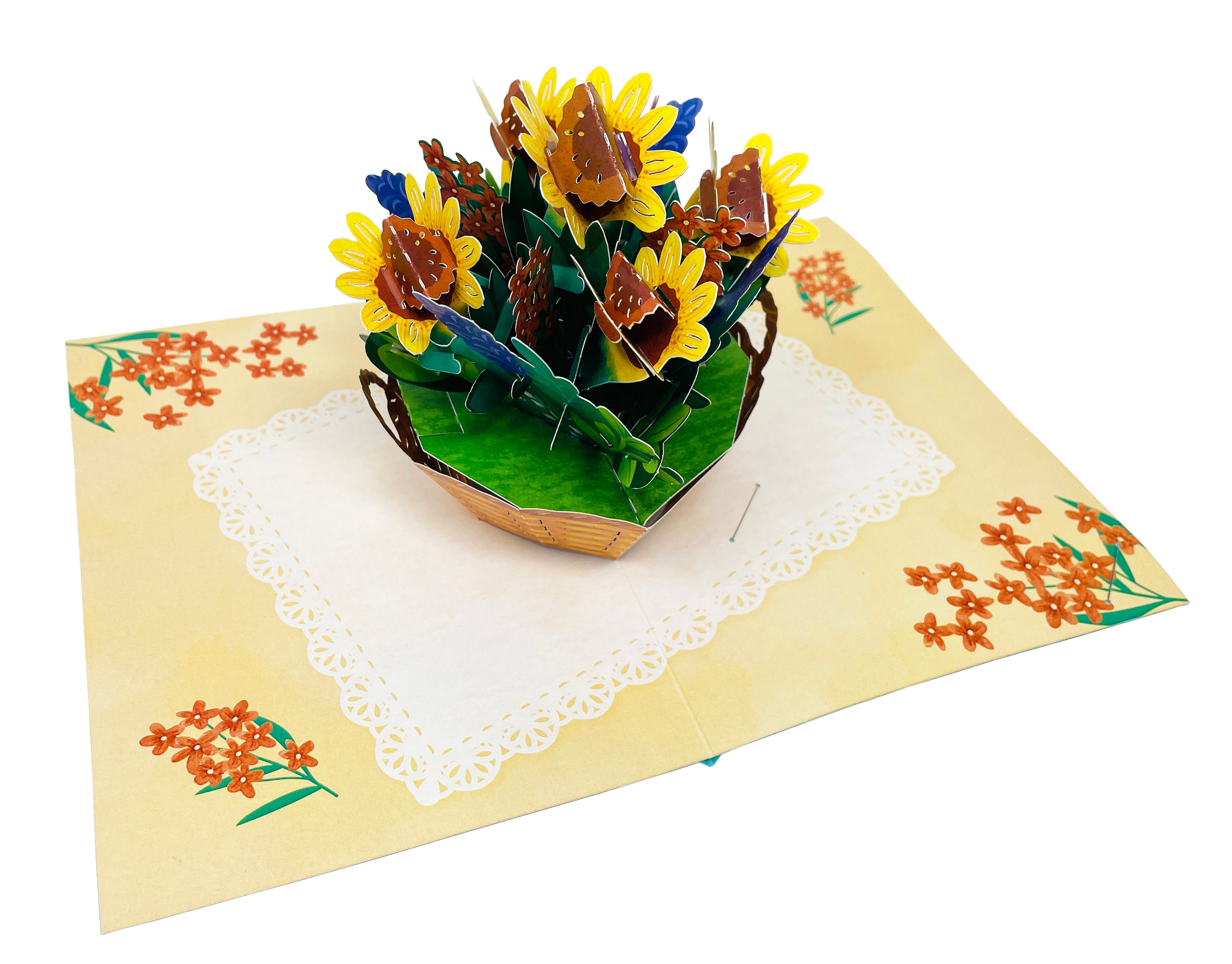Sunflower Basket - WOW 3D Pop Up Greeting Card – WOW Pop Up Card